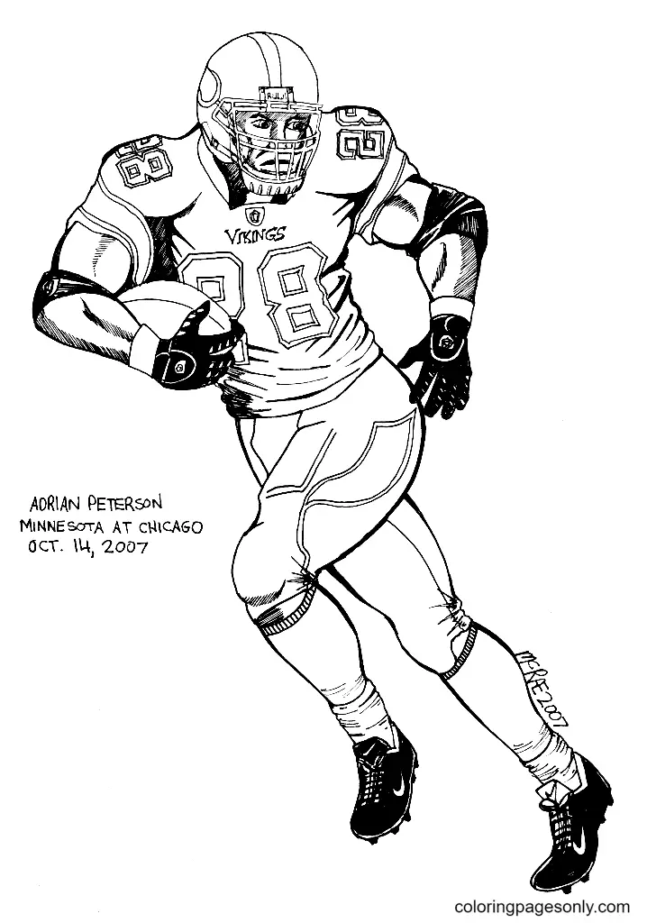 Adrian Peterson Coloring Pages to Print - Free Printable Coloring Pages