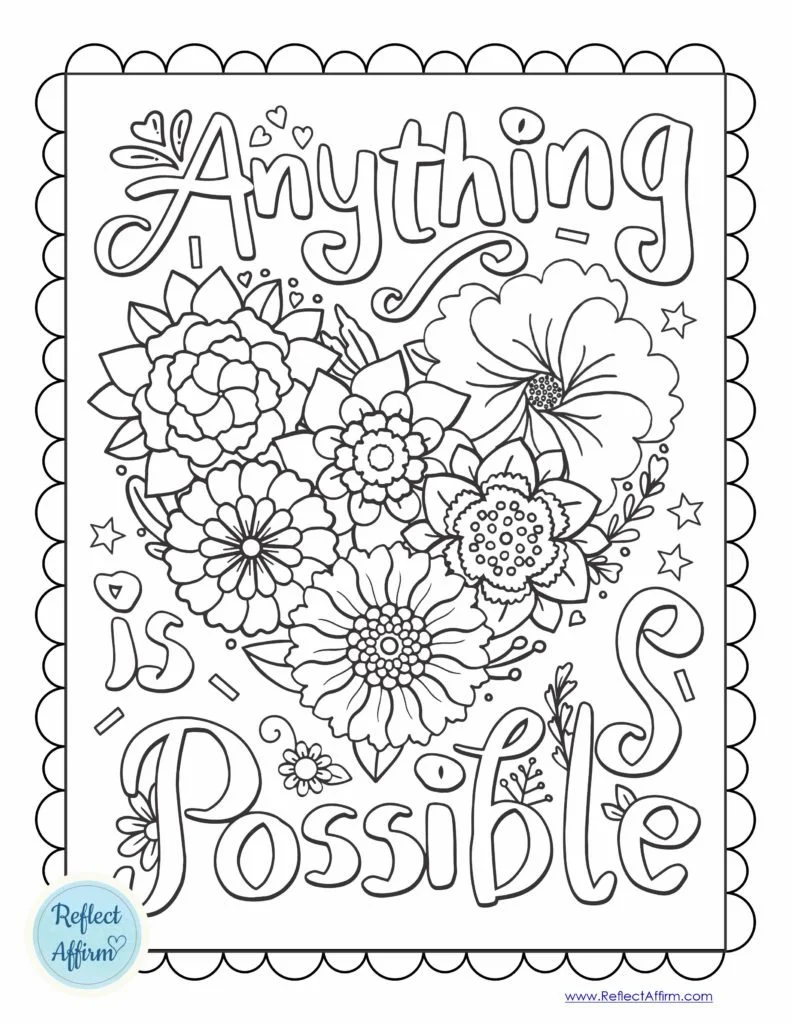 Affirmations Coloring Pages to Print - Free Printable Coloring Pages