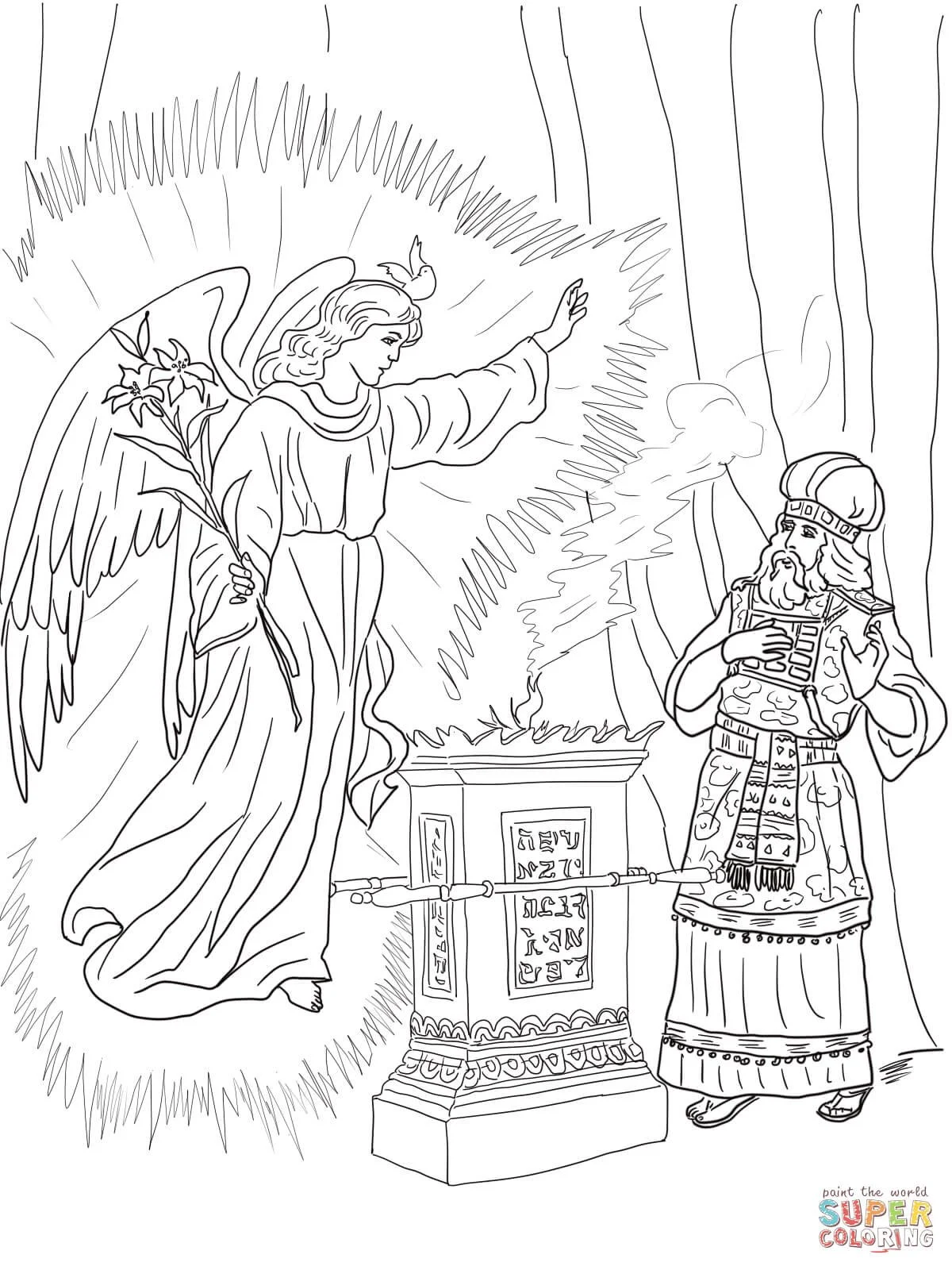 Angel Gabriel Coloring Pages to Print - Free Printable Coloring Pages