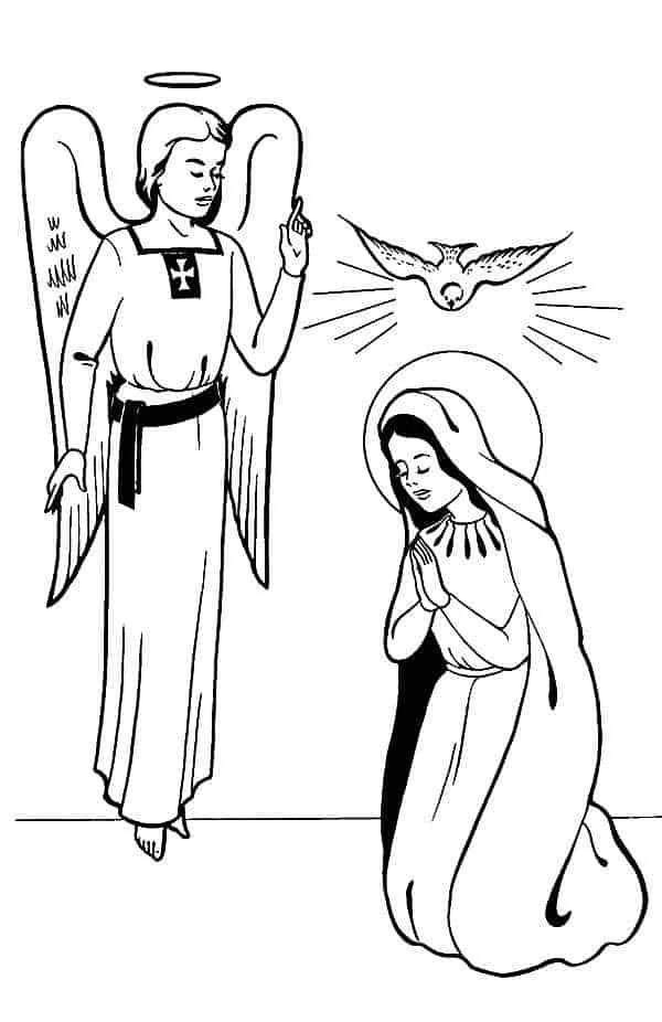 Angel Gabriel Coloring Pages to Print - Free Printable Coloring Pages