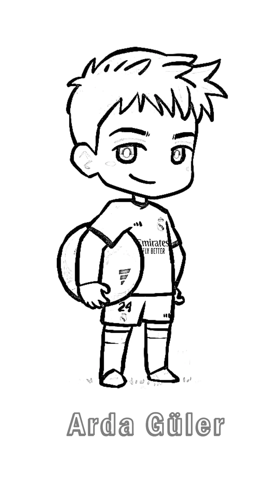Arda Guler Para Colorir e Imprimir - Pintar Grátis Online