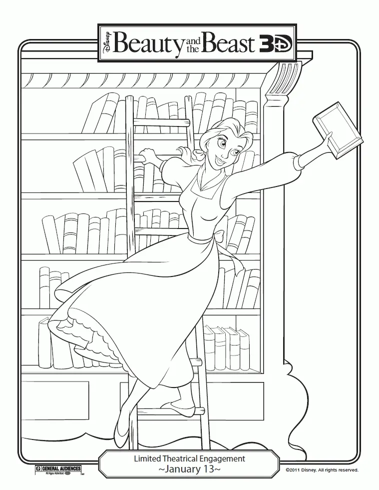 Beauty and the Beast Coloring Pages to Print - Free Printable Coloring ...