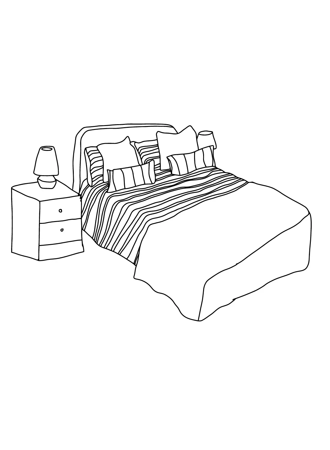 Bed Coloring Pages to Print - Free Printable Coloring Pages