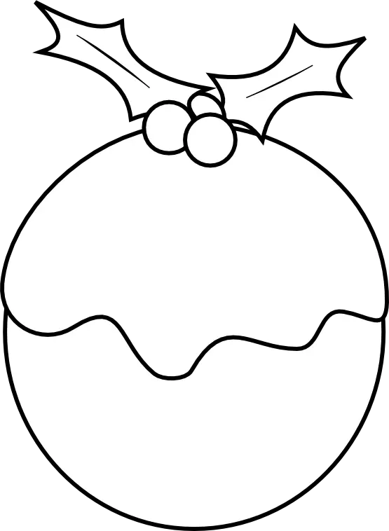 Christmas Pudding Coloring Pages to Print - Free Printable Coloring Pages