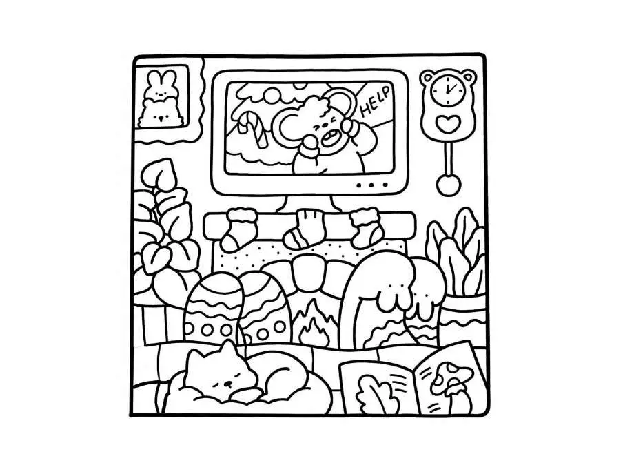 Comfy Days Coloring pages to Print - Free Printable Coloring Pages