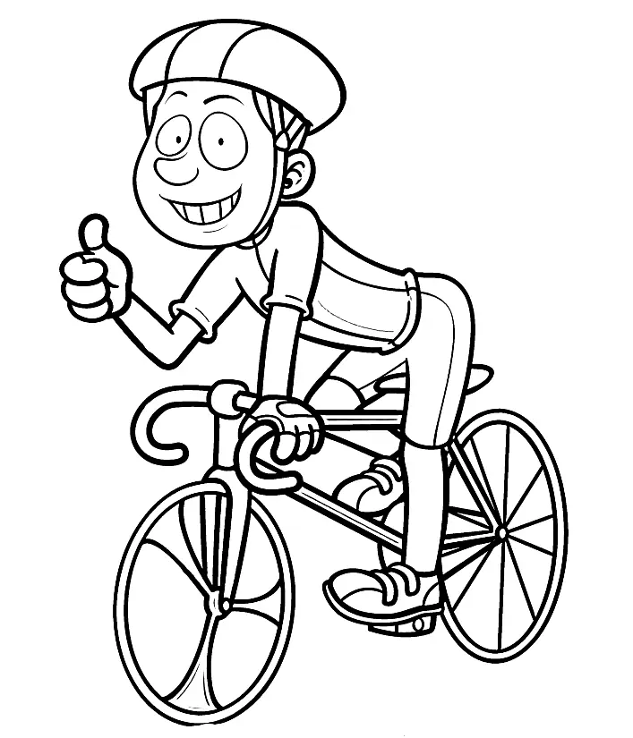 Cycling Coloring Pages to Print - Free Printable Coloring Pages