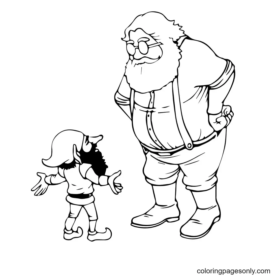 Elf Coloring Pages to Print - Free Printable Coloring Pages