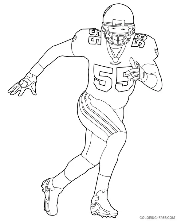 Football Player Coloring Pages to Print - Free Printable Coloring Pages