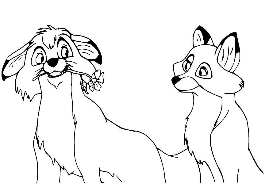 Fox and the Hound Coloring Pages to Print - Free Printable Coloring Pages