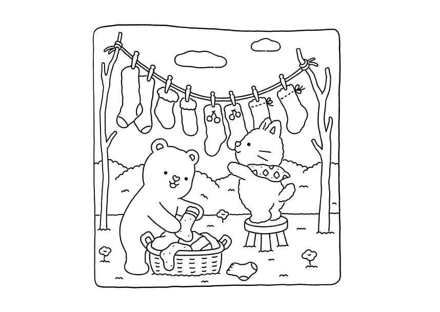 Fuzzy Hygge Coloring Pages to Print - Free Printable Coloring Pages