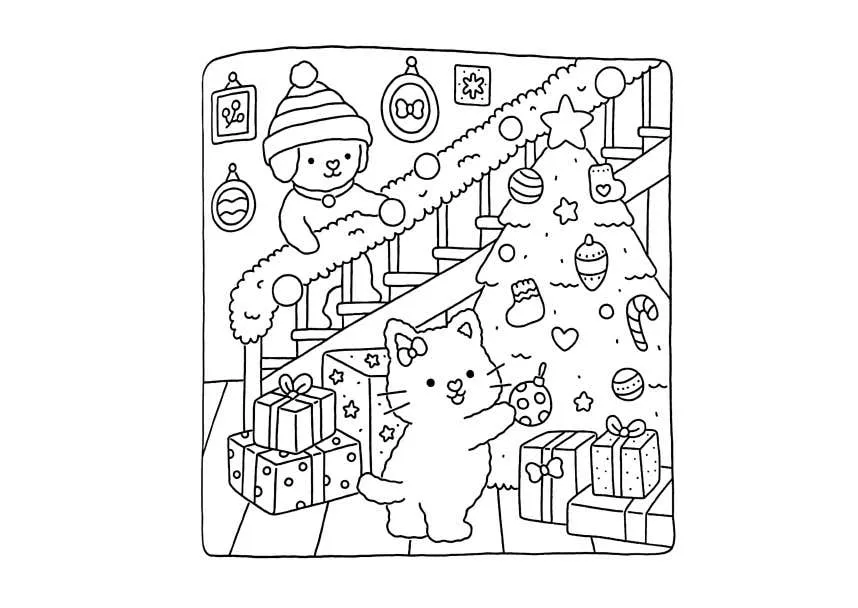 Fuzzy Hygge Coloring Pages to Print - Free Printable Coloring Pages