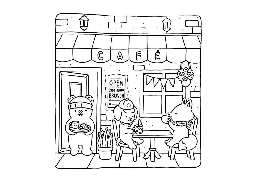 Fuzzy Hygge Coloring Pages to Print - Free Printable Coloring Pages