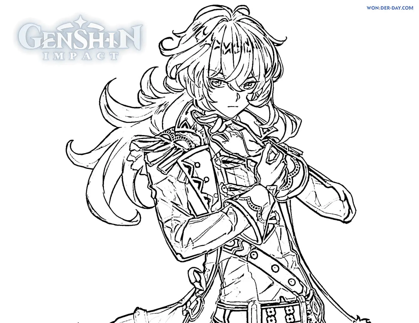 Genshin Impact Coloring Pages to Print - Free Printable Coloring Pages