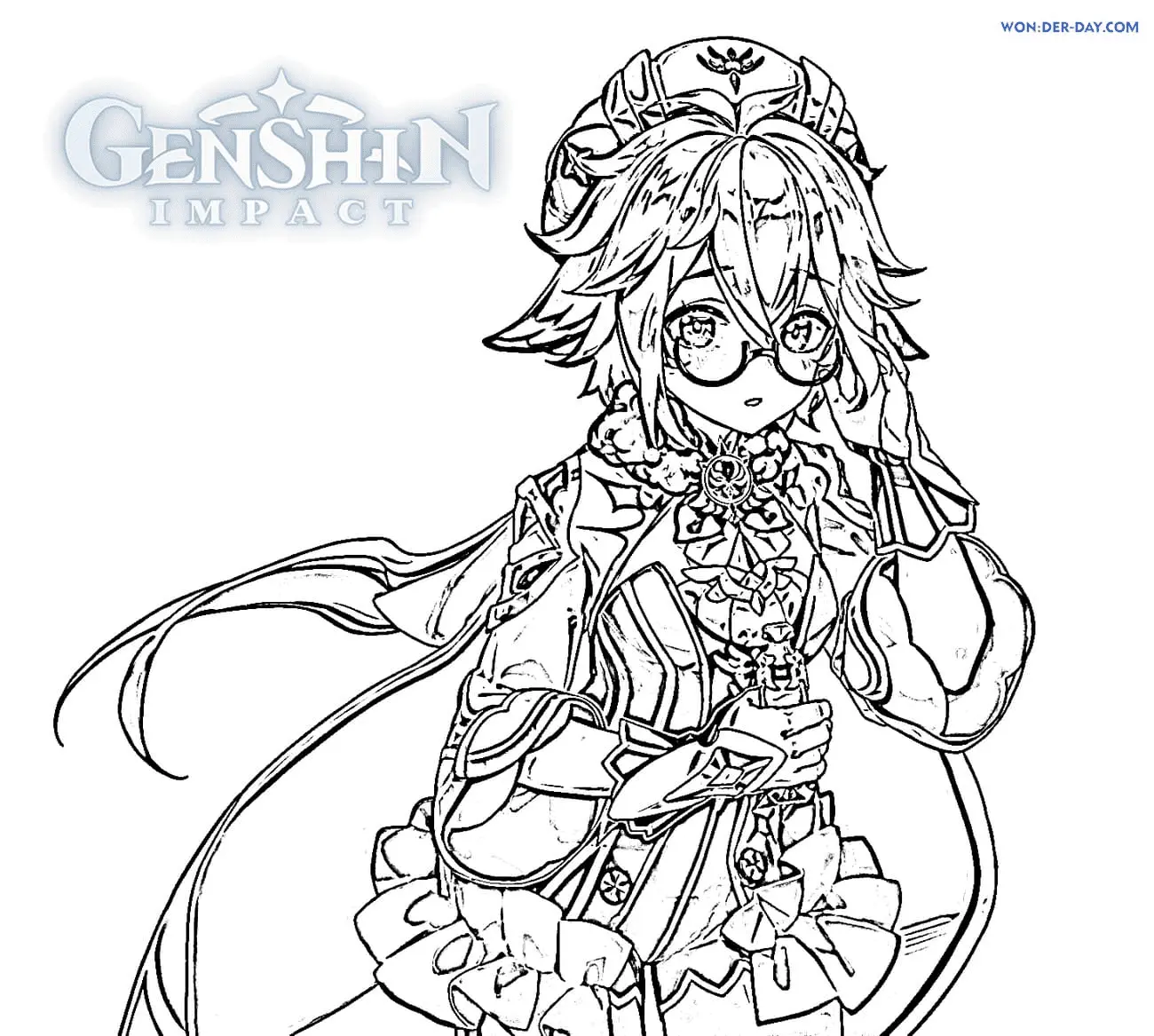 Genshin Impact Coloring Pages to Print - Free Printable Coloring Pages