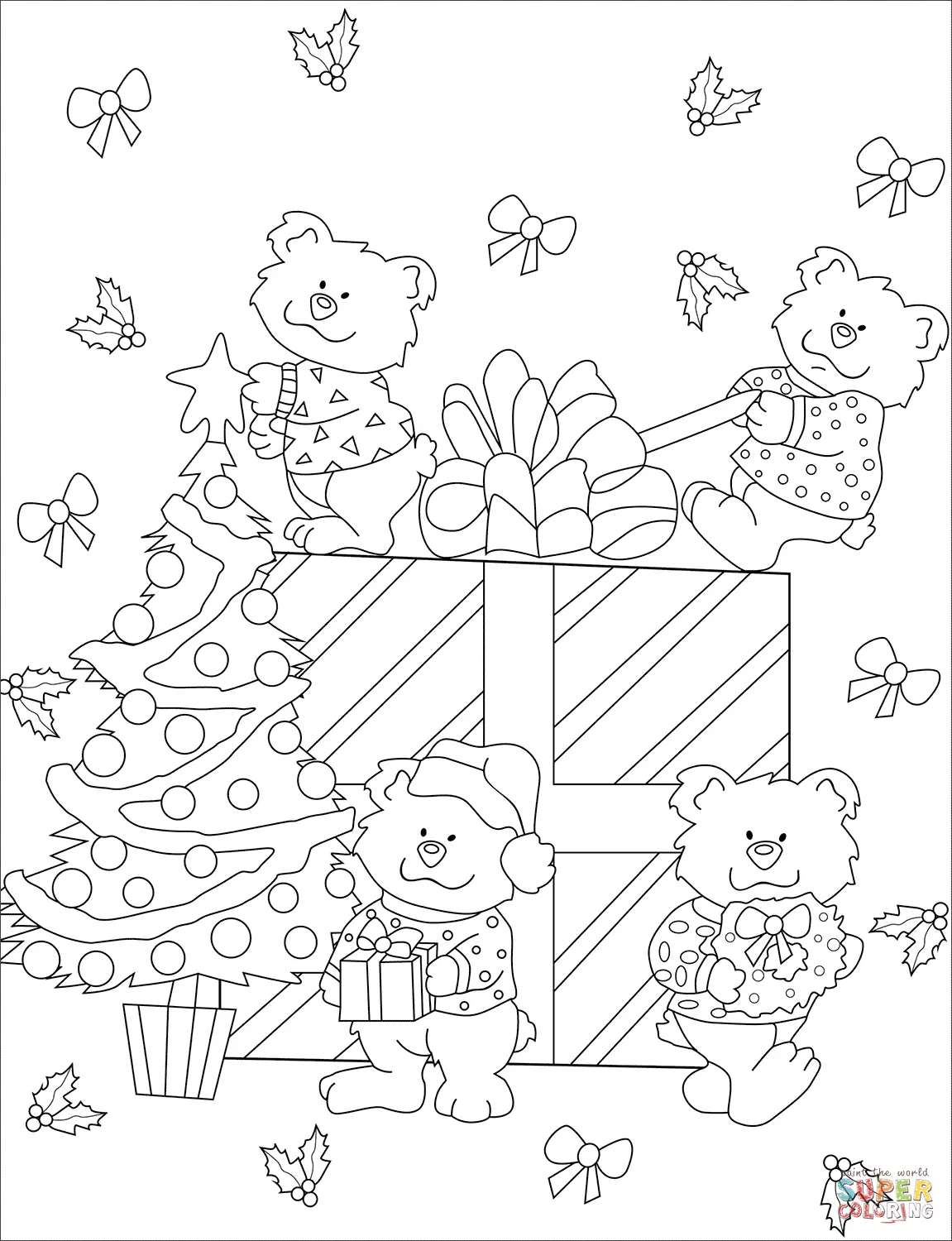 Gift Box Coloring Pages to Print - Free Printable Coloring Pages