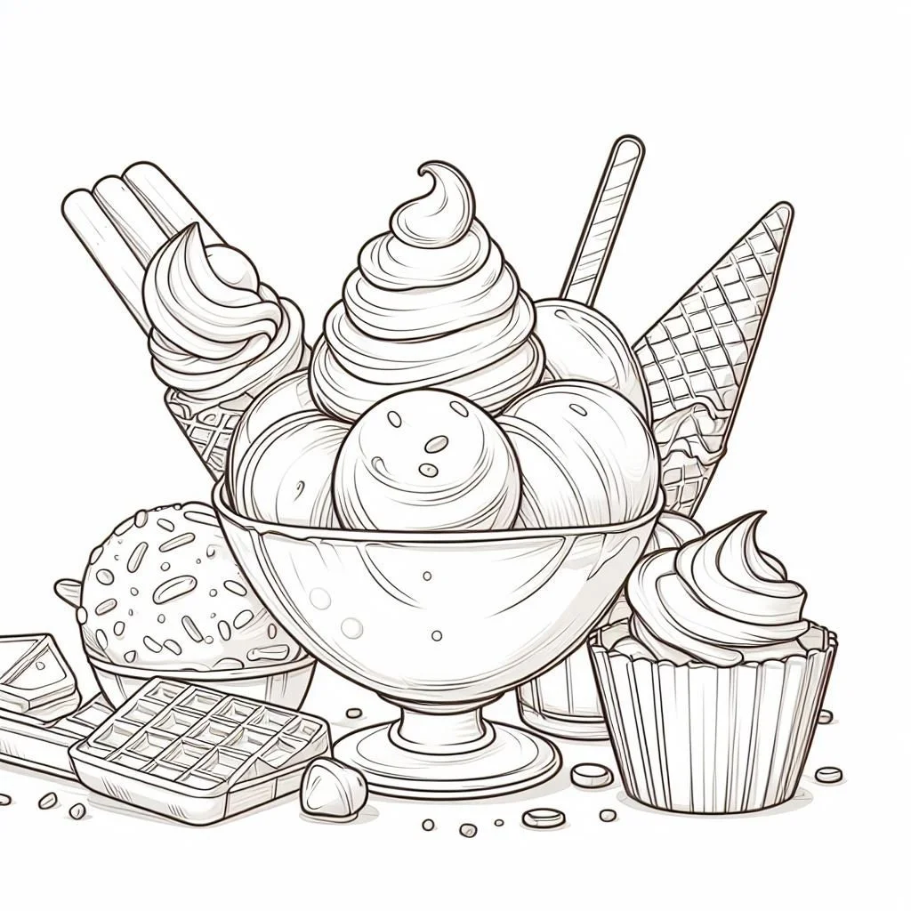 Food Coloring Pages Printable for Free Download