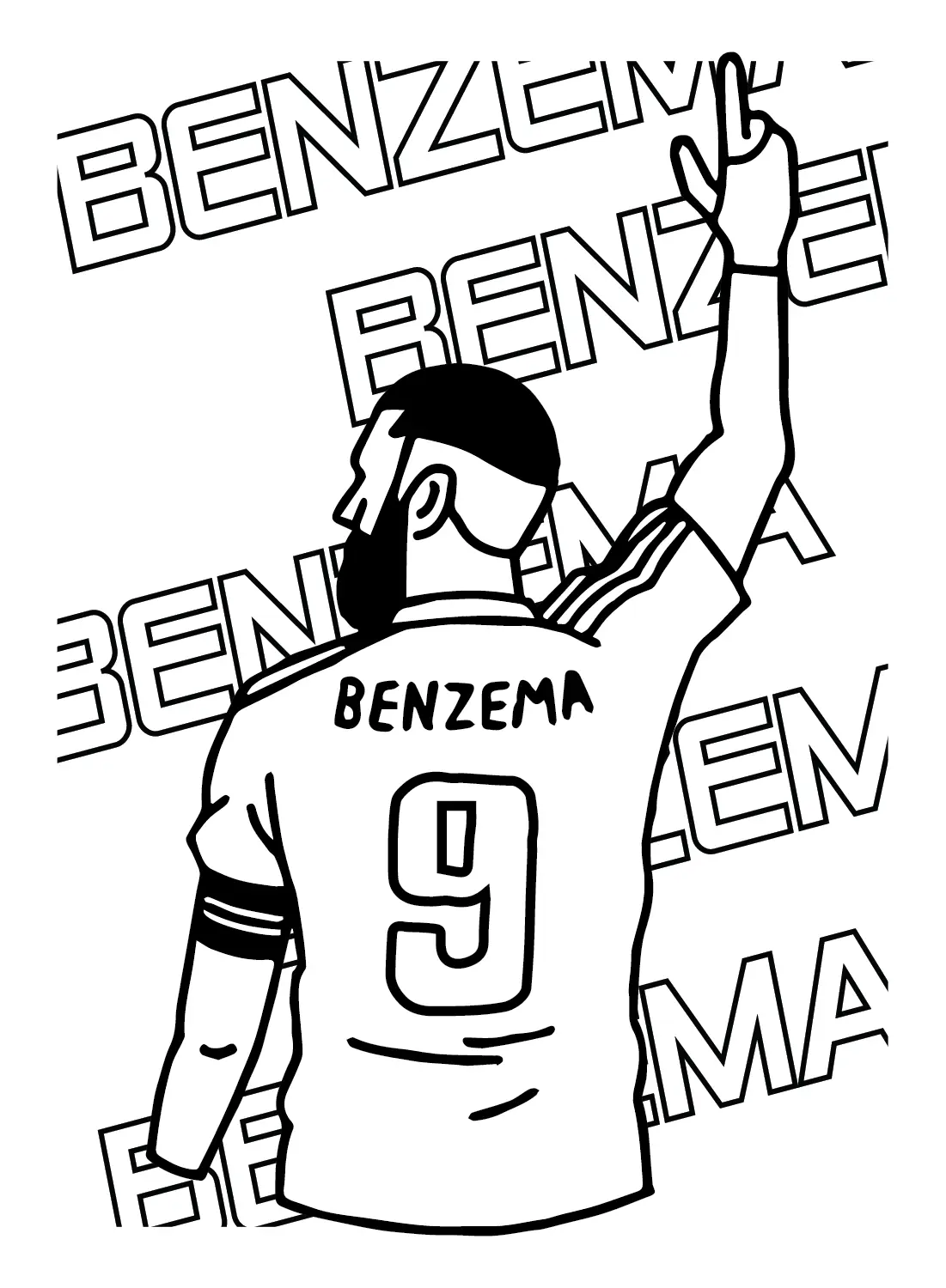 Karim Benzema Coloring Pages to Print - Free Printable Coloring Pages
