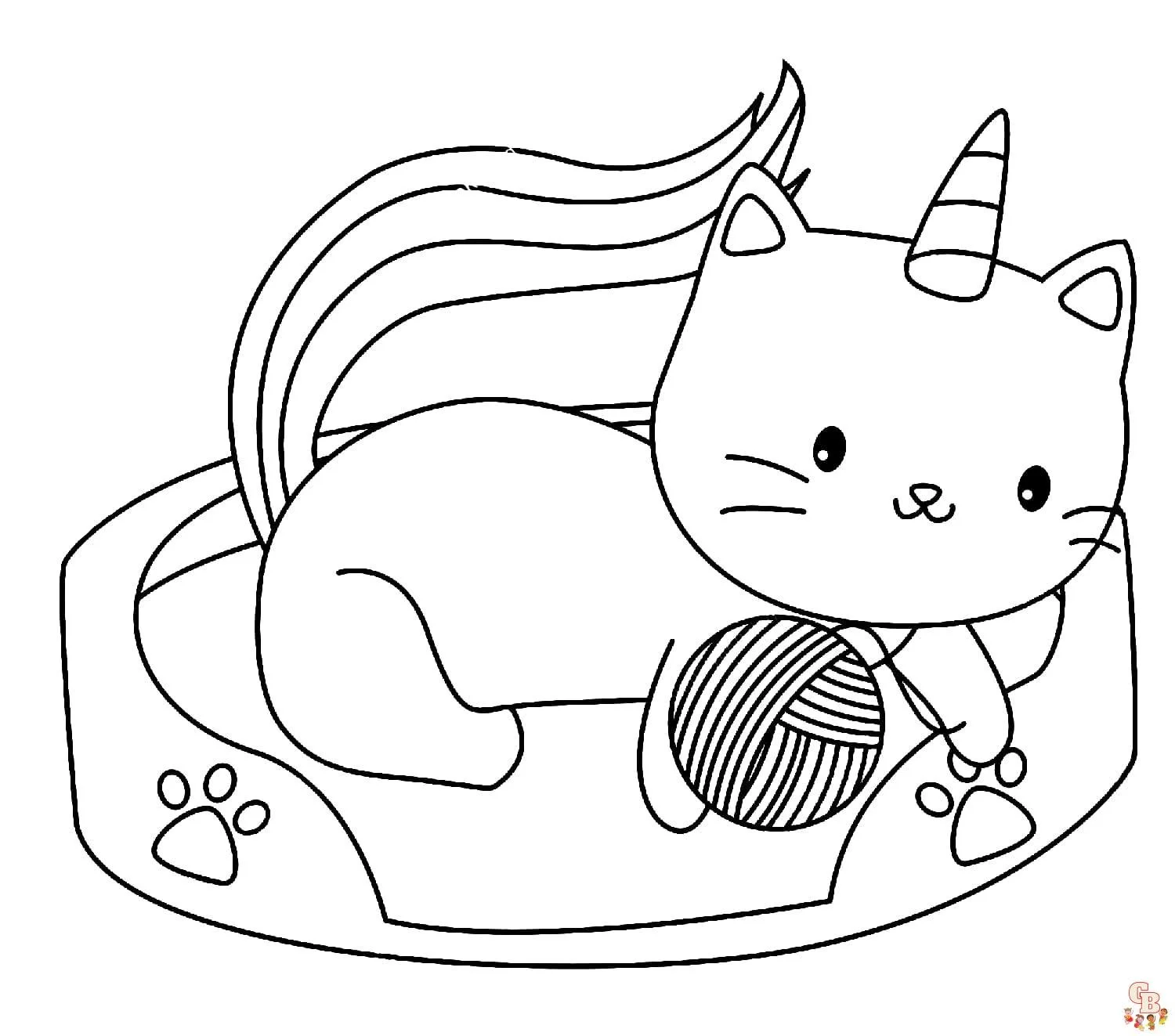 Kittycorn Coloring Pages to Print - Free Printable Coloring Pages