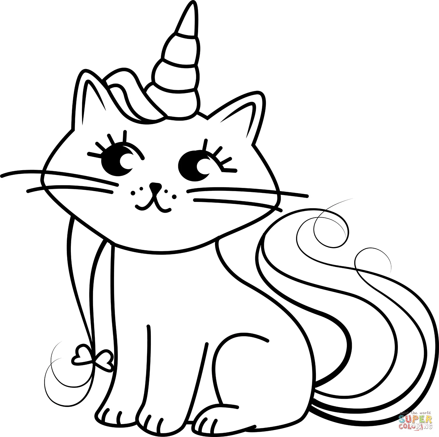 Kittycorn Coloring Pages to Print - Free Printable Coloring Pages