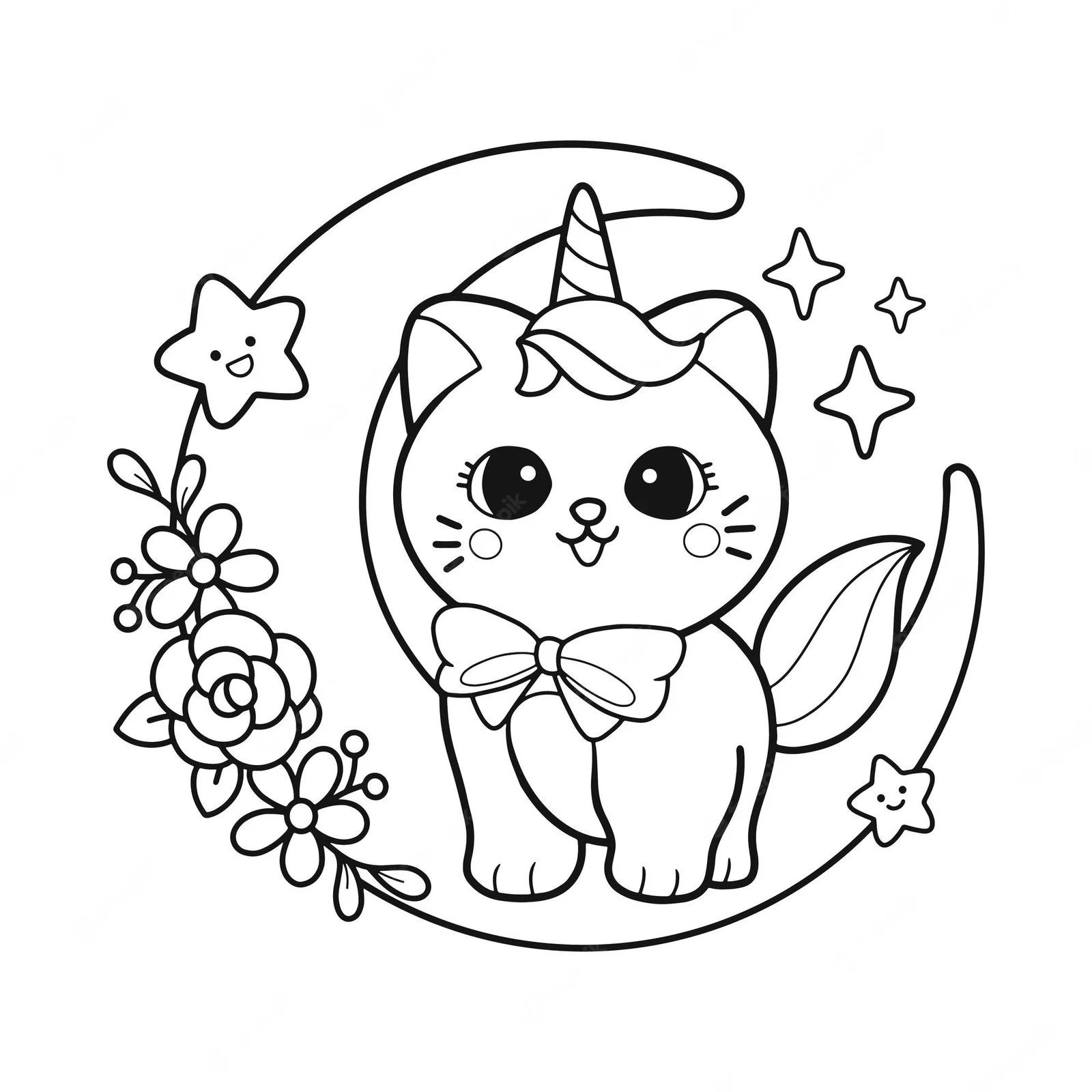 Kittycorn Coloring Pages to Print - Free Printable Coloring Pages