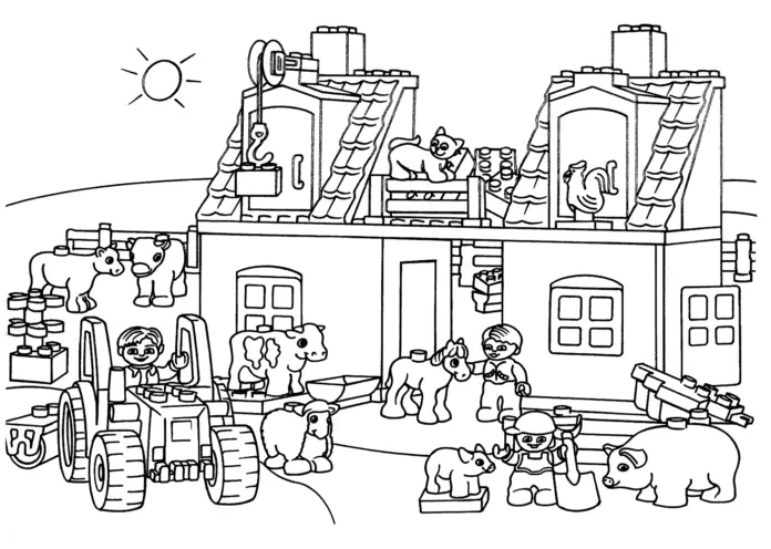 Lego Farm Coloring Pages to Print - Free Printable Coloring Pages