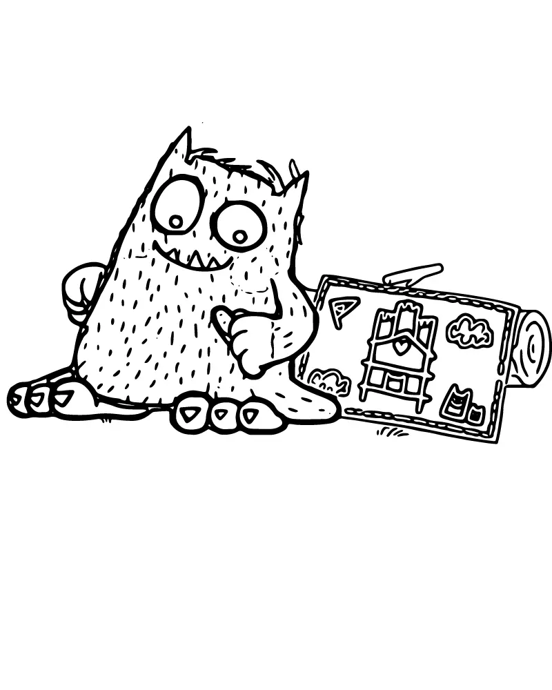 Love Monster Coloring Pages to Print - Free Printable Coloring Pages