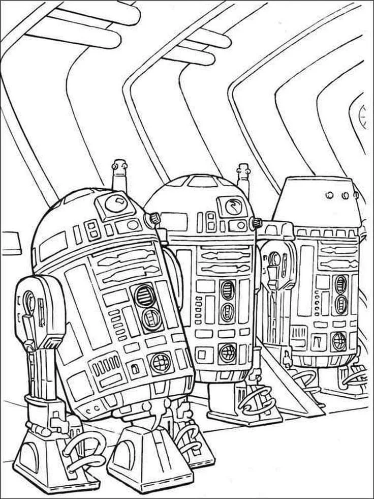 R2D2 Coloring Pages to Print - Free Printable Coloring Pages
