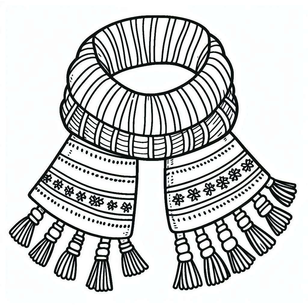 Scarf Coloring Pages to Print - Free Printable Coloring Pages