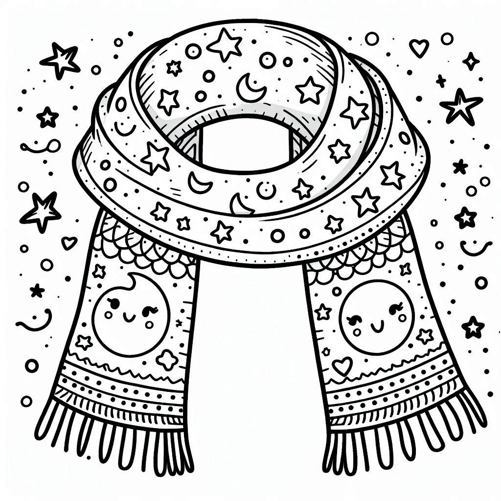 Scarf Coloring Pages to Print - Free Printable Coloring Pages