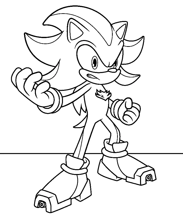 Shadow the Hedgehog Coloring Pages to Print - Free Printable Coloring Pages