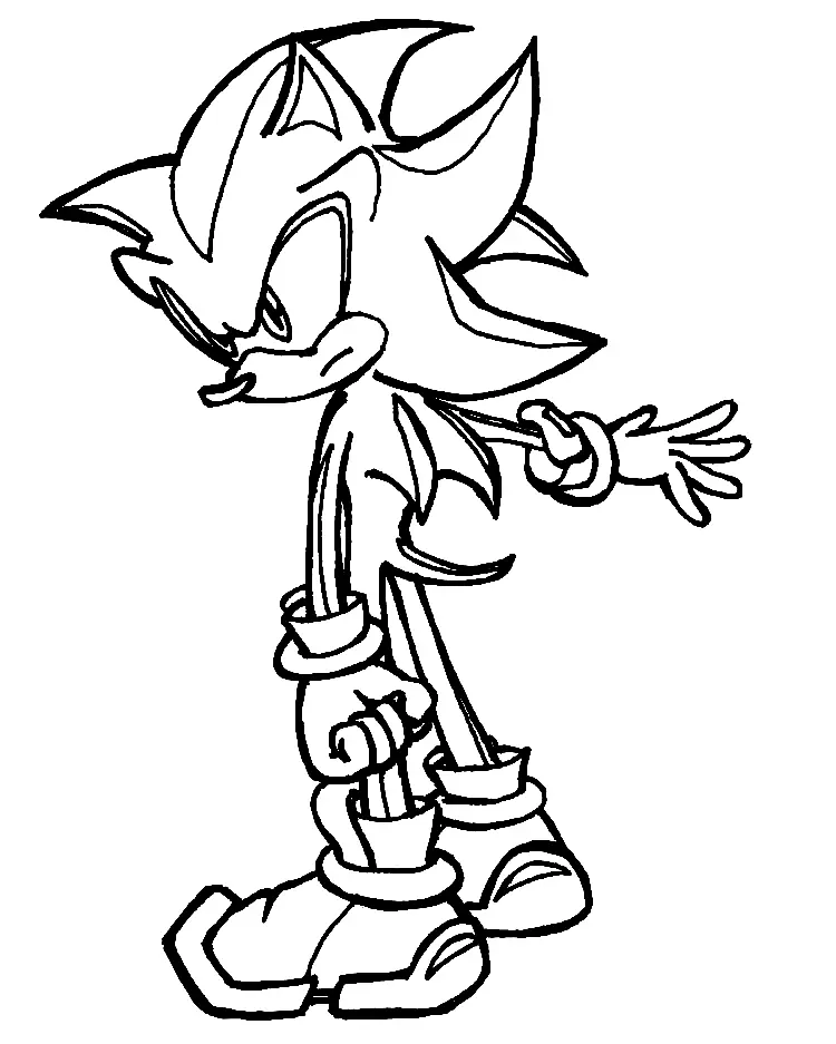 Shadow the Hedgehog Coloring Pages to Print - Free Printable Coloring Pages