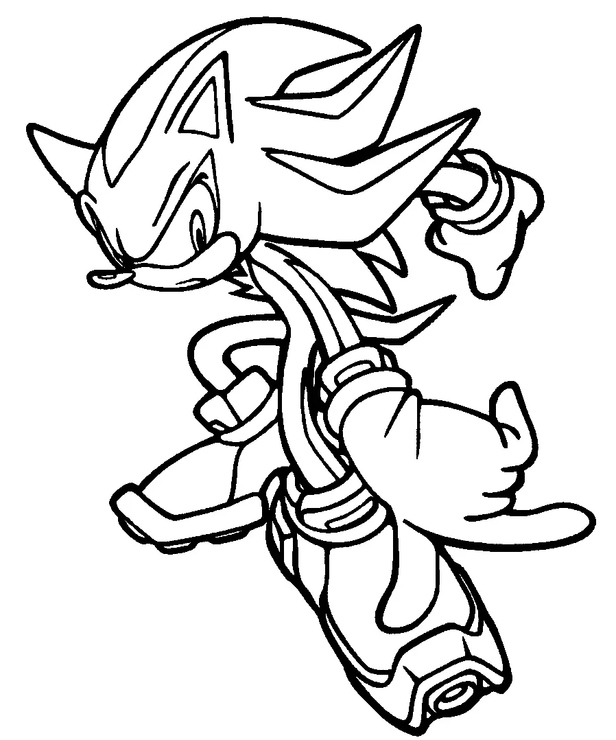 Shadow the Hedgehog Coloring Pages to Print - Free Printable Coloring Pages