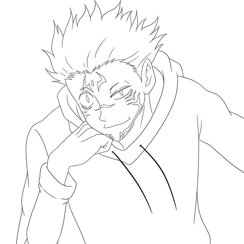 Sukuna Coloring Pages to Print - Free Printable Coloring Pages