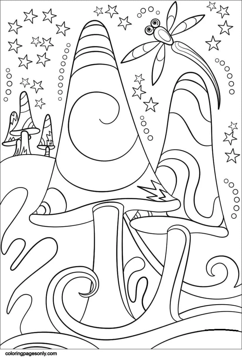 Trippy Coloring Pages to Print - Free Printable Coloring Pages